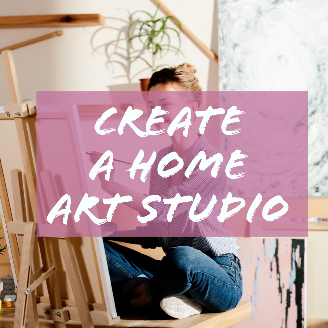 Create a home art studio - Pink Spark Studio