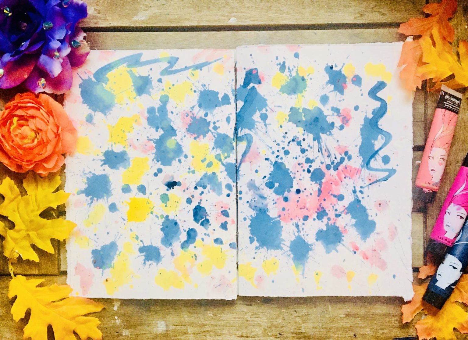 Make your own collage paper - Pink Spark Studio