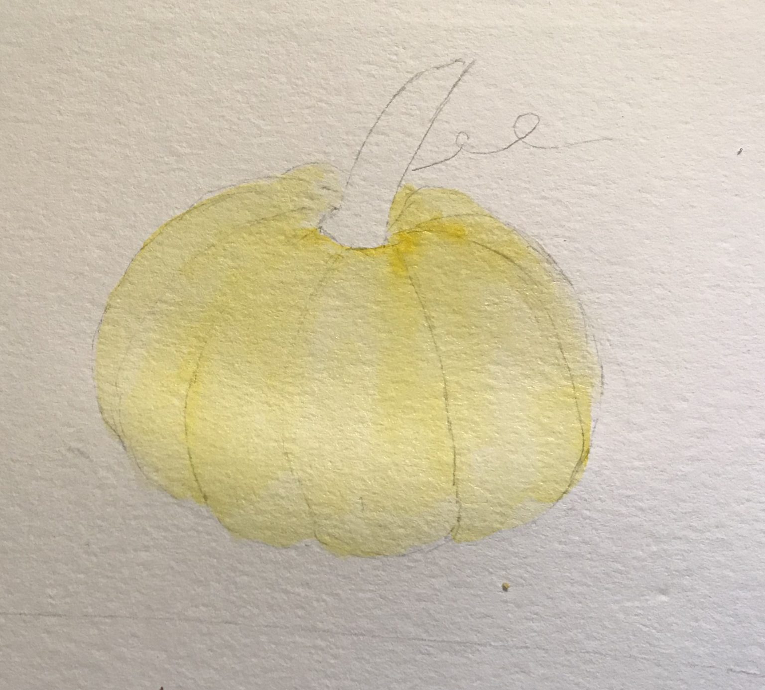 watercolor pumpkin tutorial - Pink Spark Studio