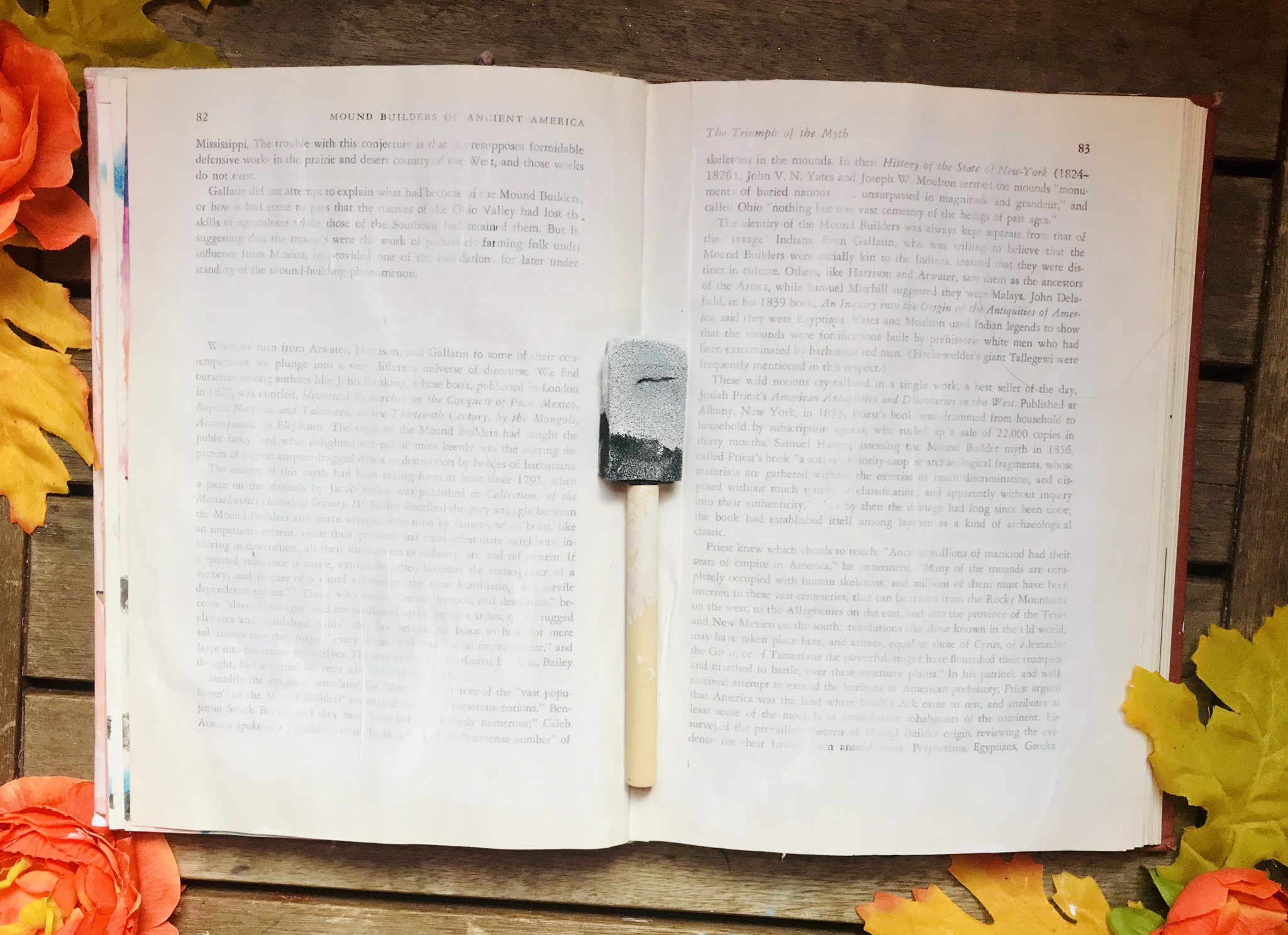 art journal in an old book - Pink Spark Studio