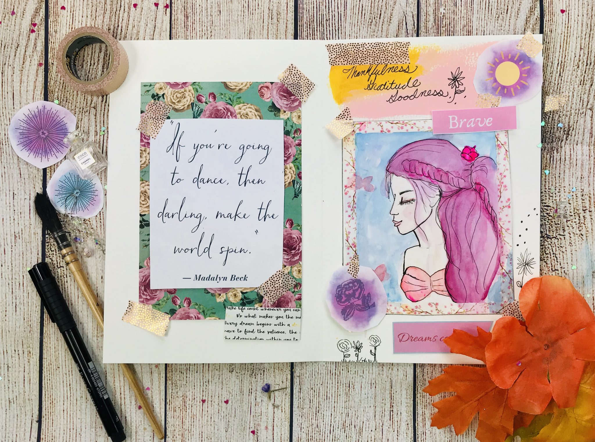 Create a Gratitude Art Journal and Morning Pages - Pink Spark Studio