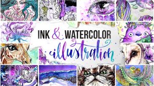 Learn Watercolor Illustration On-line - Pink Spark Studio